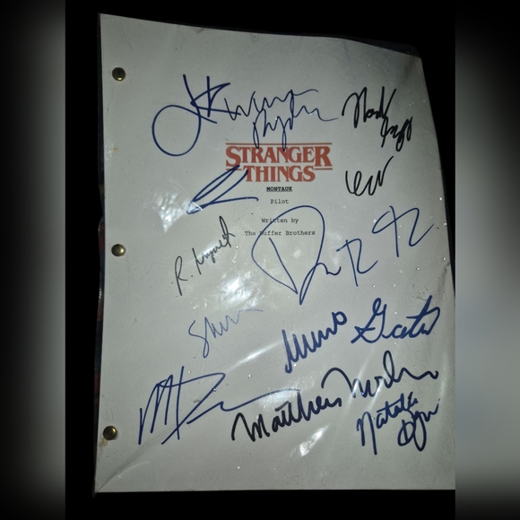 Other | Stranger Things Script W Signaturesscreenplay Written By The ...